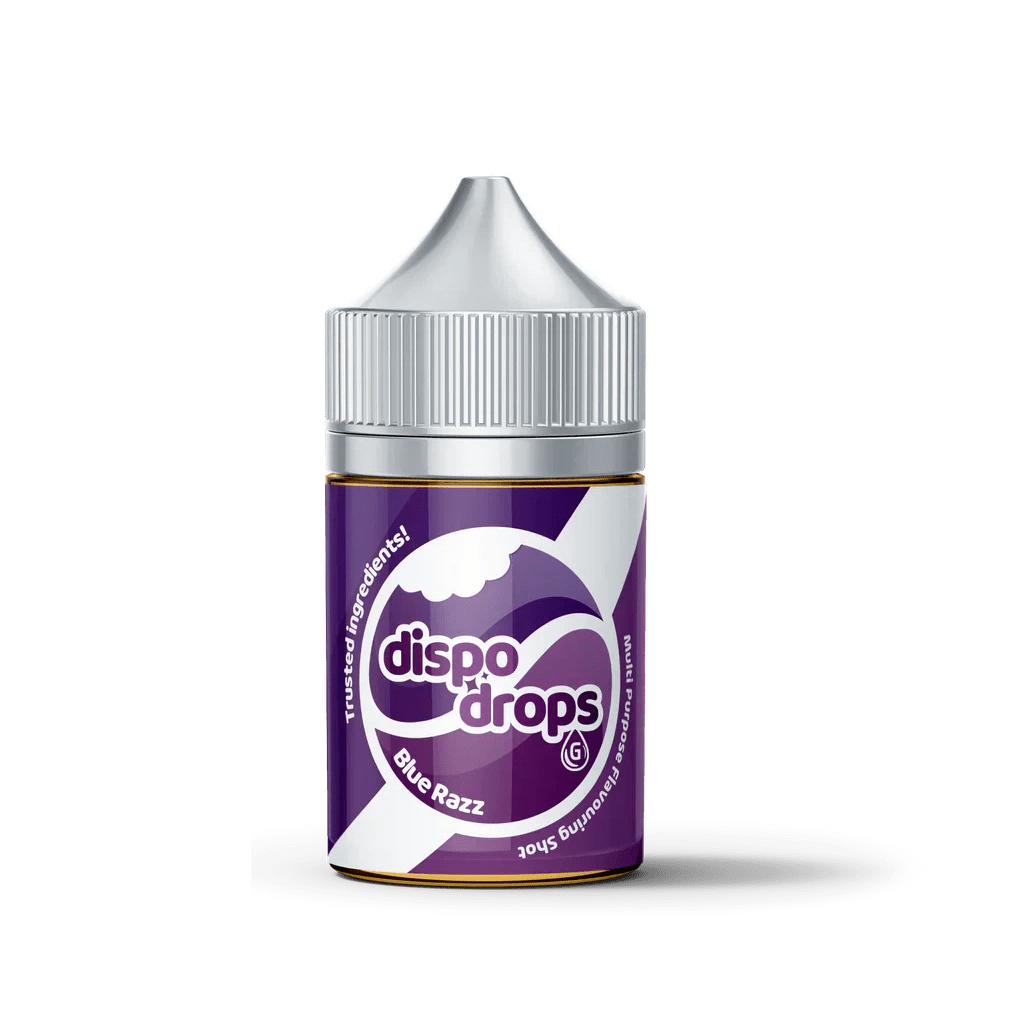 60ml Dispo Drops Blue Razz Flavor Shot – The Wiener Vape Company