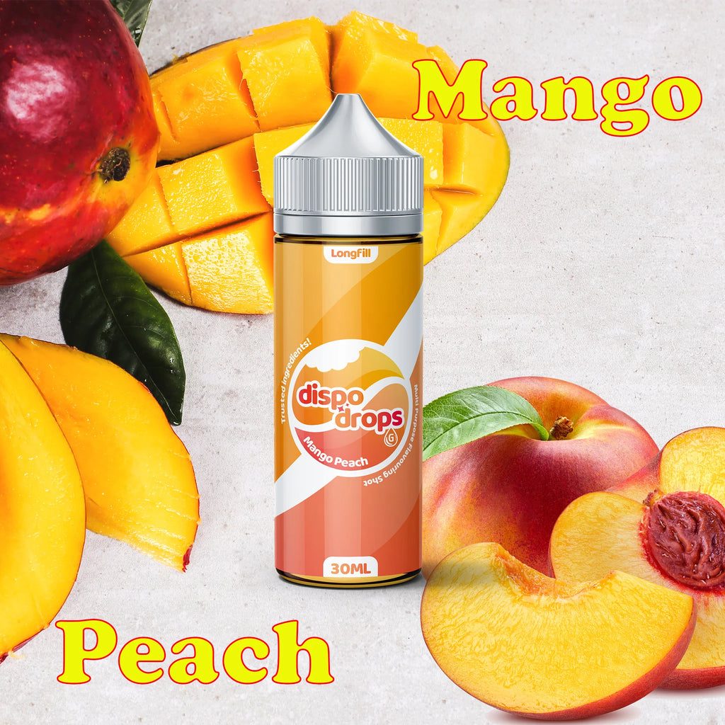 120ml Dispo Drops Mango Peach Flavor Shot – The Wiener Vape Company